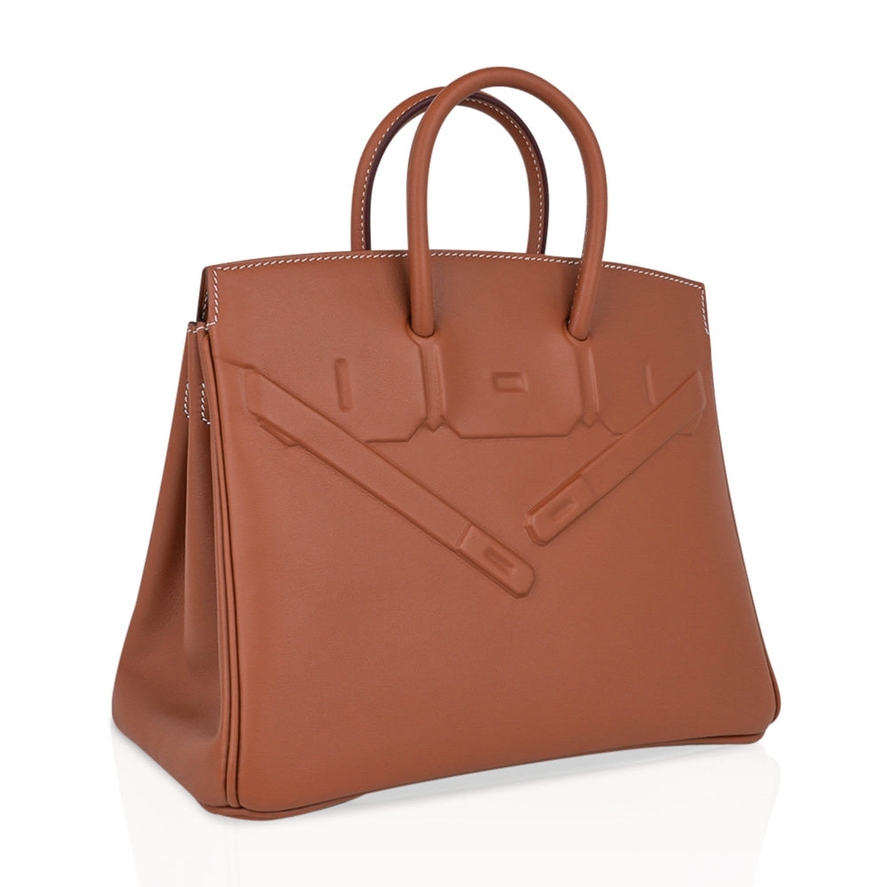 Shadow Birkin 25 Bag Gold Evercalf Limited Edition – Shaumart